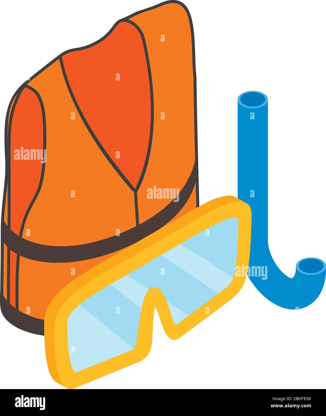 Snorkeling icon, isometric style Stock Vector Image & Art - Alamy