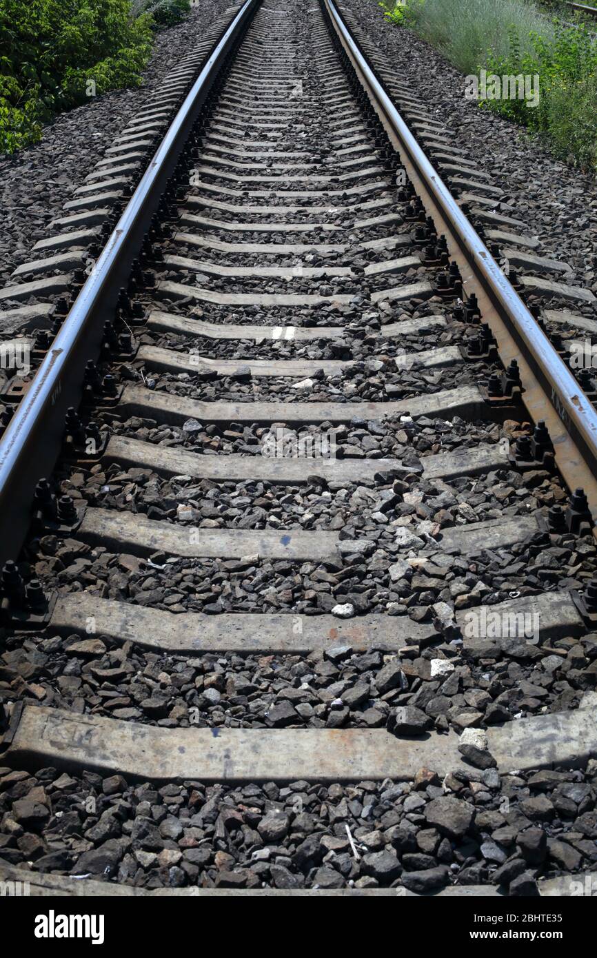railway lines outside the station Stock Photo - Alamy