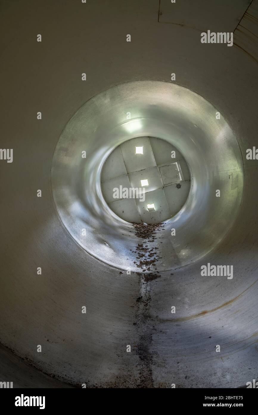 interior of a desserted grain silo Stock Photo - Alamy