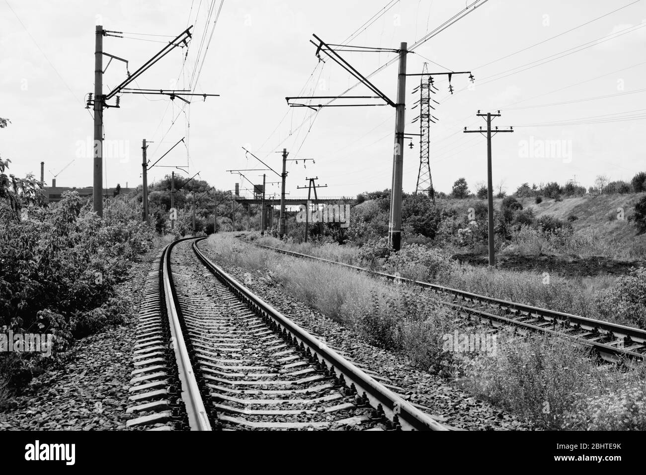 railway lines outside the station Stock Photo - Alamy
