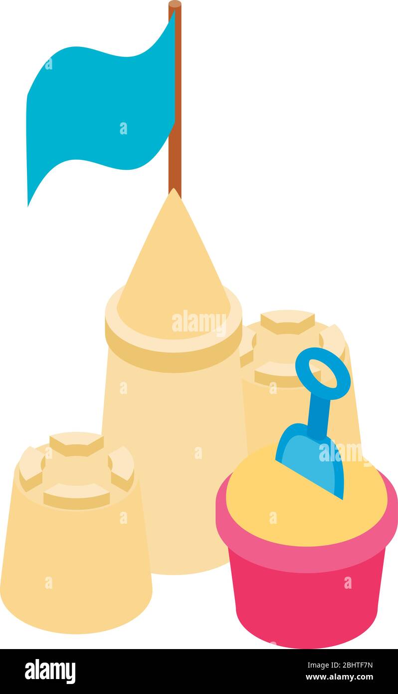 Sand castle icon, isometric style Stock Vector Image & Art - Alamy