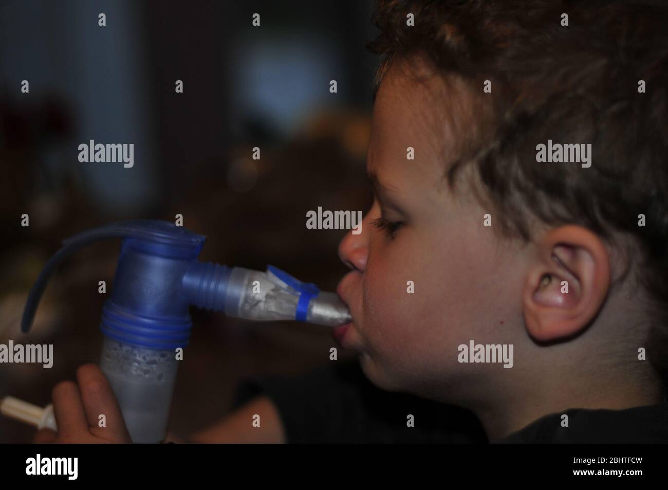 Steam inhalation, child hi-res stock photography and images - Alamy
