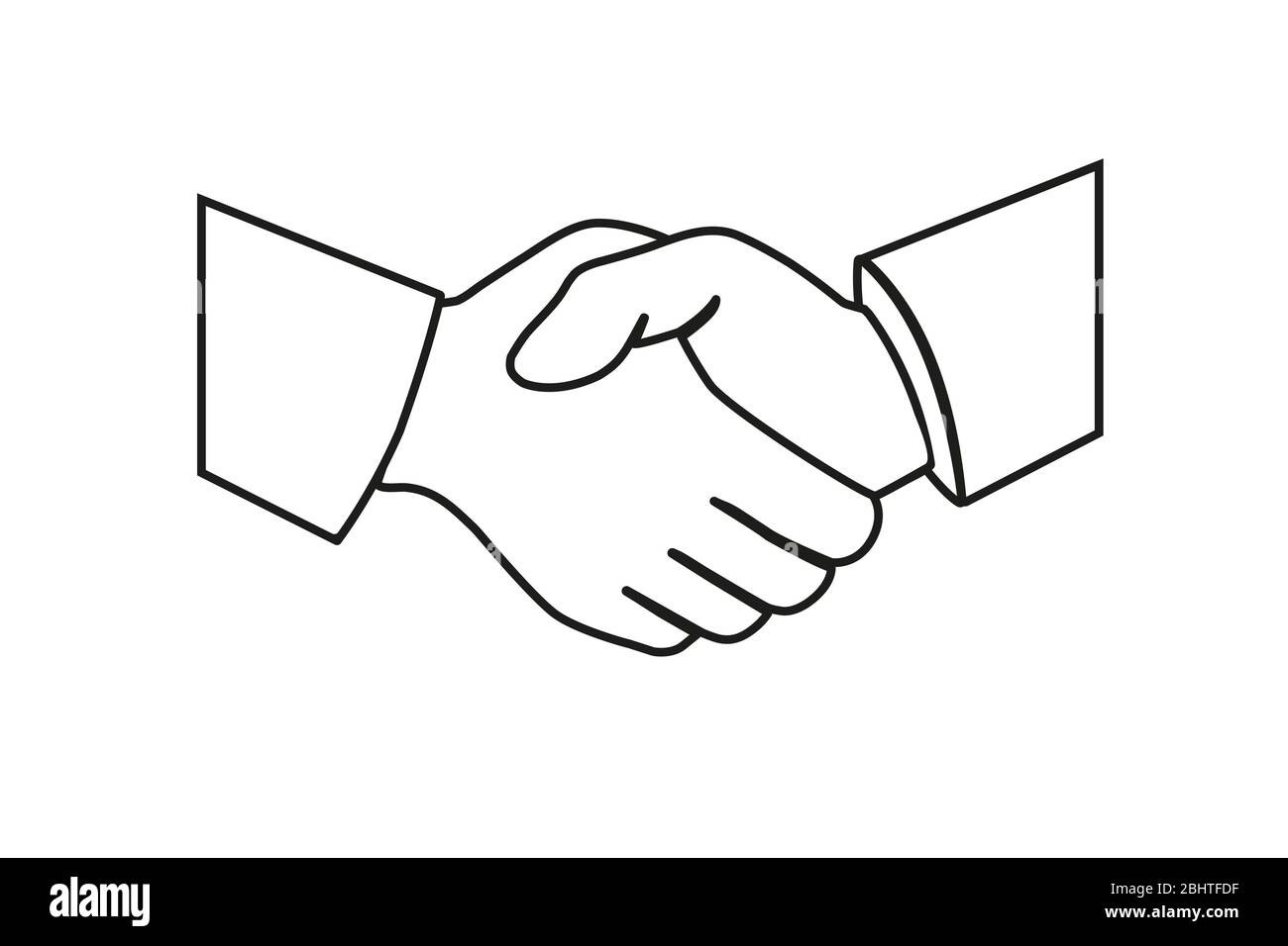 Cartoon handshake hi-res stock photography and images - Alamy
