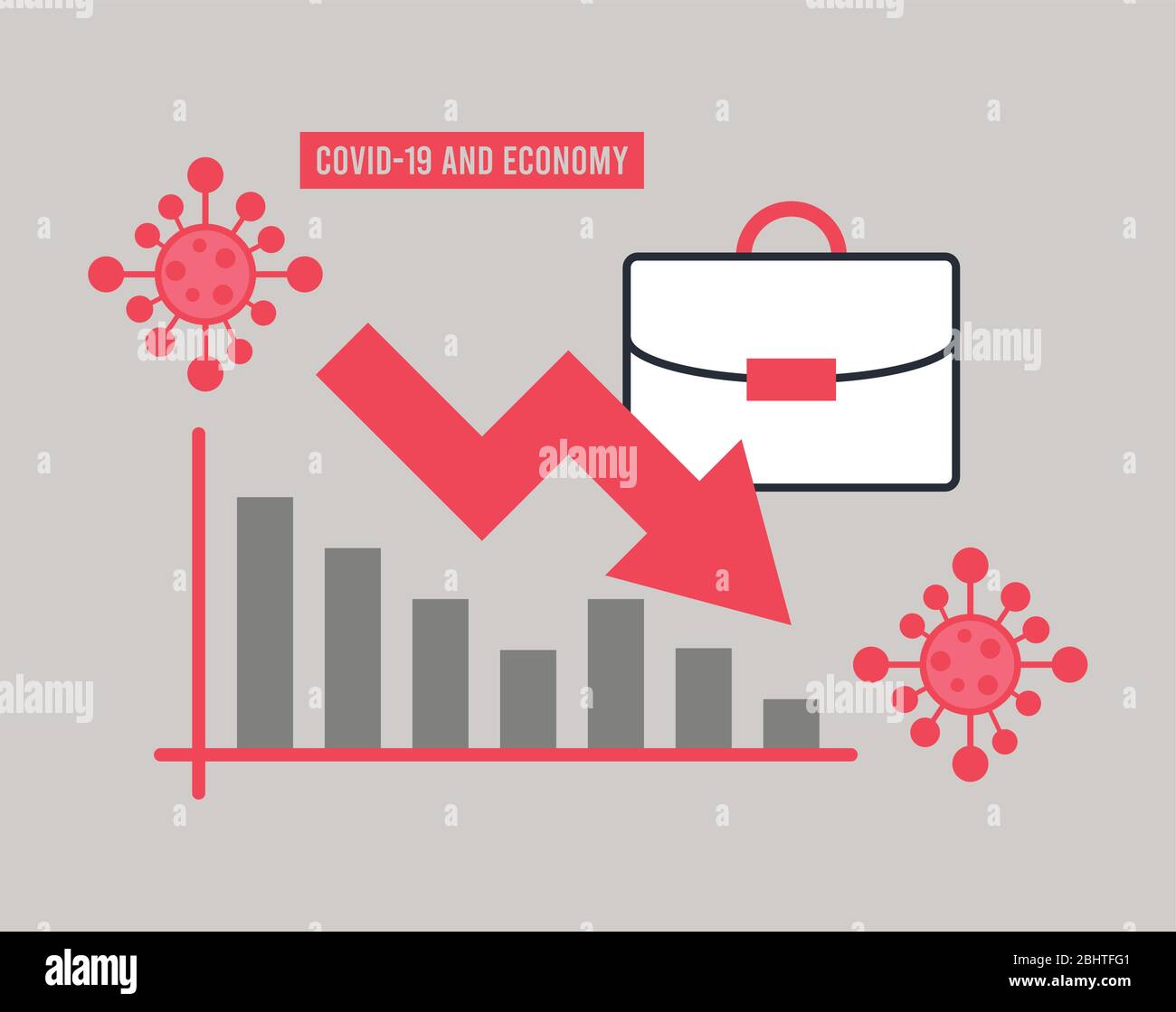 economic recession infographic with statistics bars Stock Vector Image ...