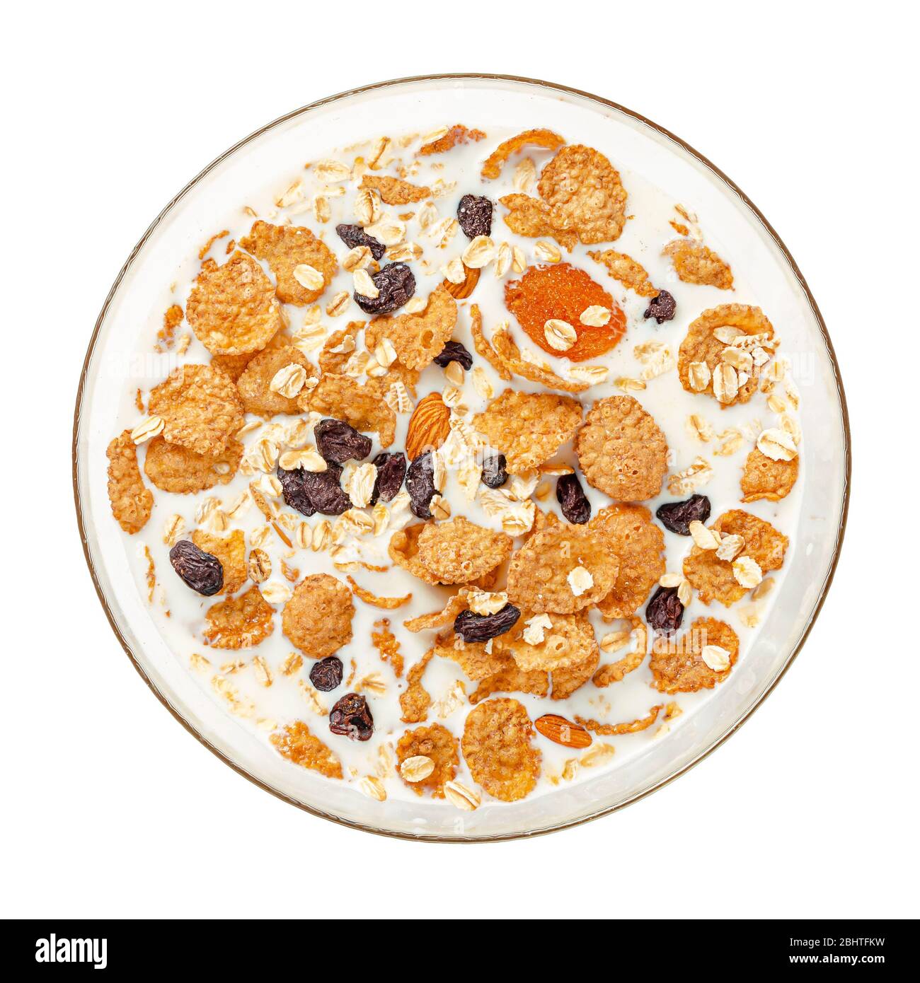 Breakfast food overhead copy space Cut Out Stock Images & Pictures - Alamy