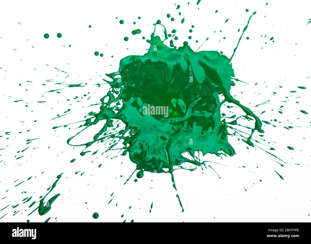Spilled green paint Cut Out Stock Images & Pictures - Alamy