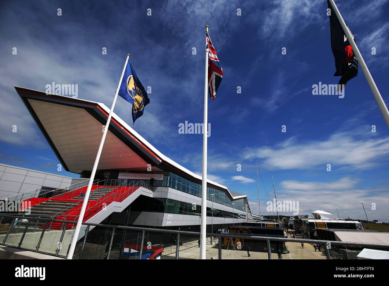 The wing building at Silverstone Circuit, Silverstone, Nothamptonshire ...