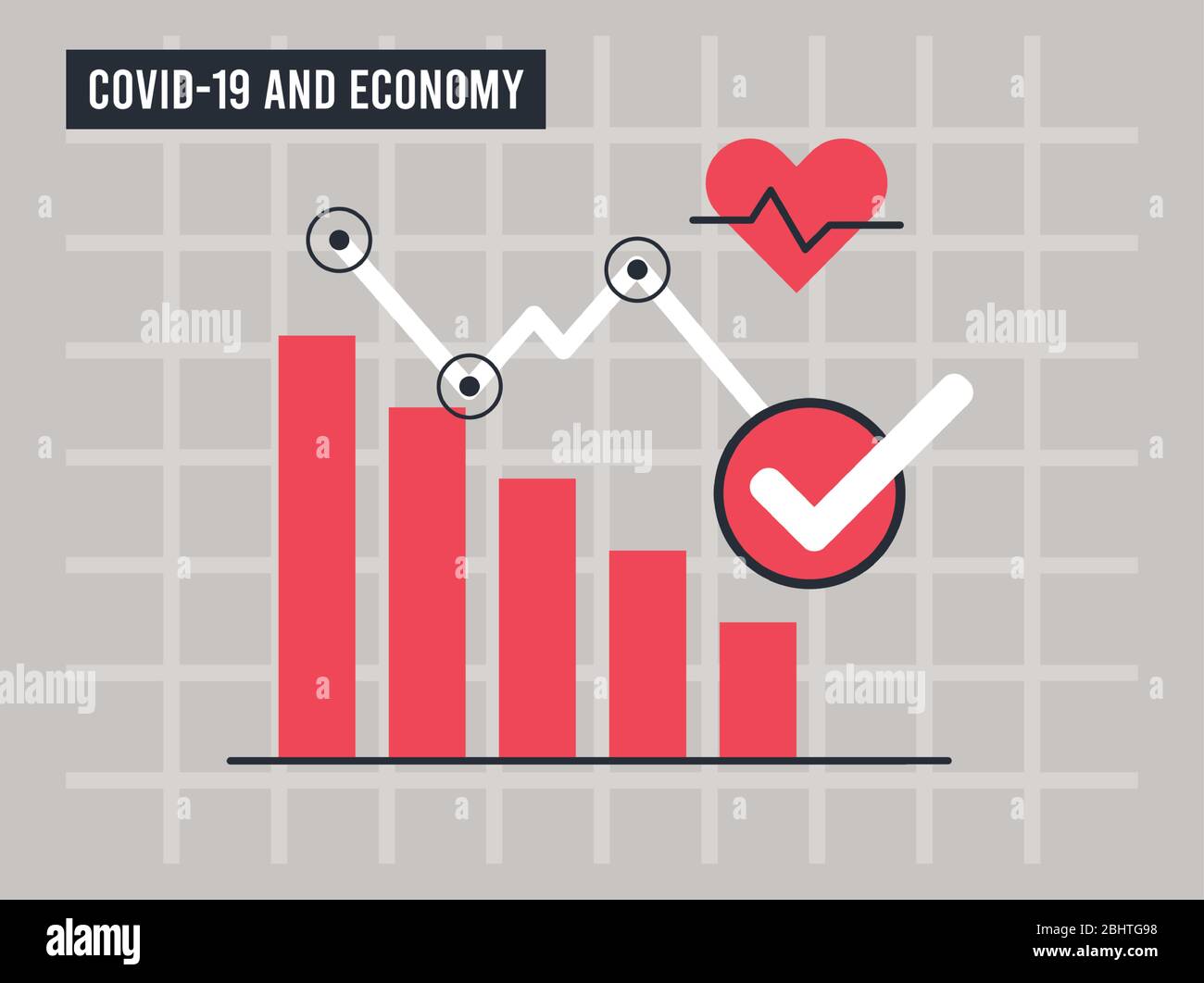 economic recession infographic with statistics bars Stock Vector Image ...