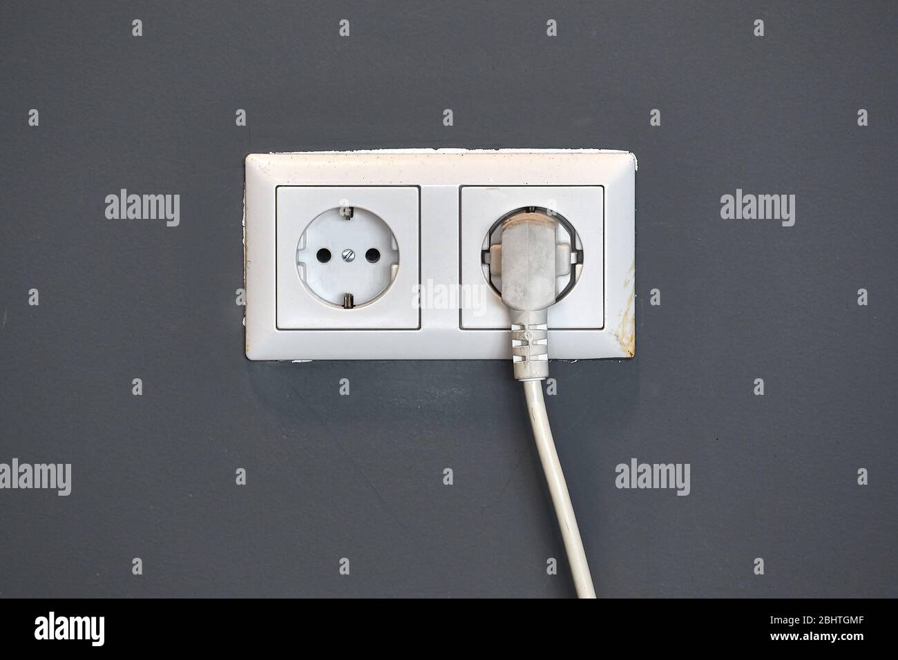 Electric Socket Closeup Stock Photo - Alamy