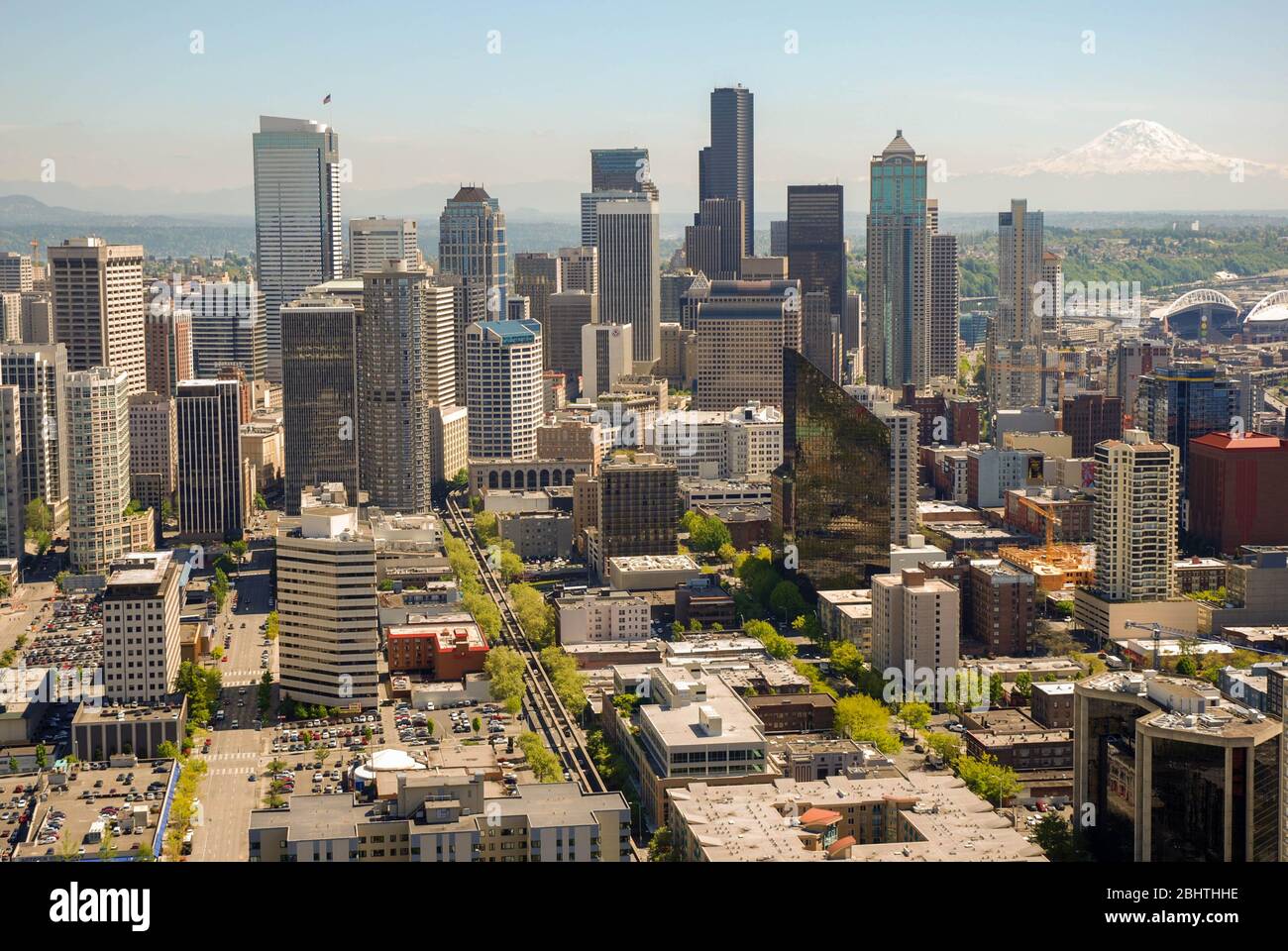 SEATTLE, WASHINGTON STATE, USA - MAY 2007: Downtown Seattle seen from ...