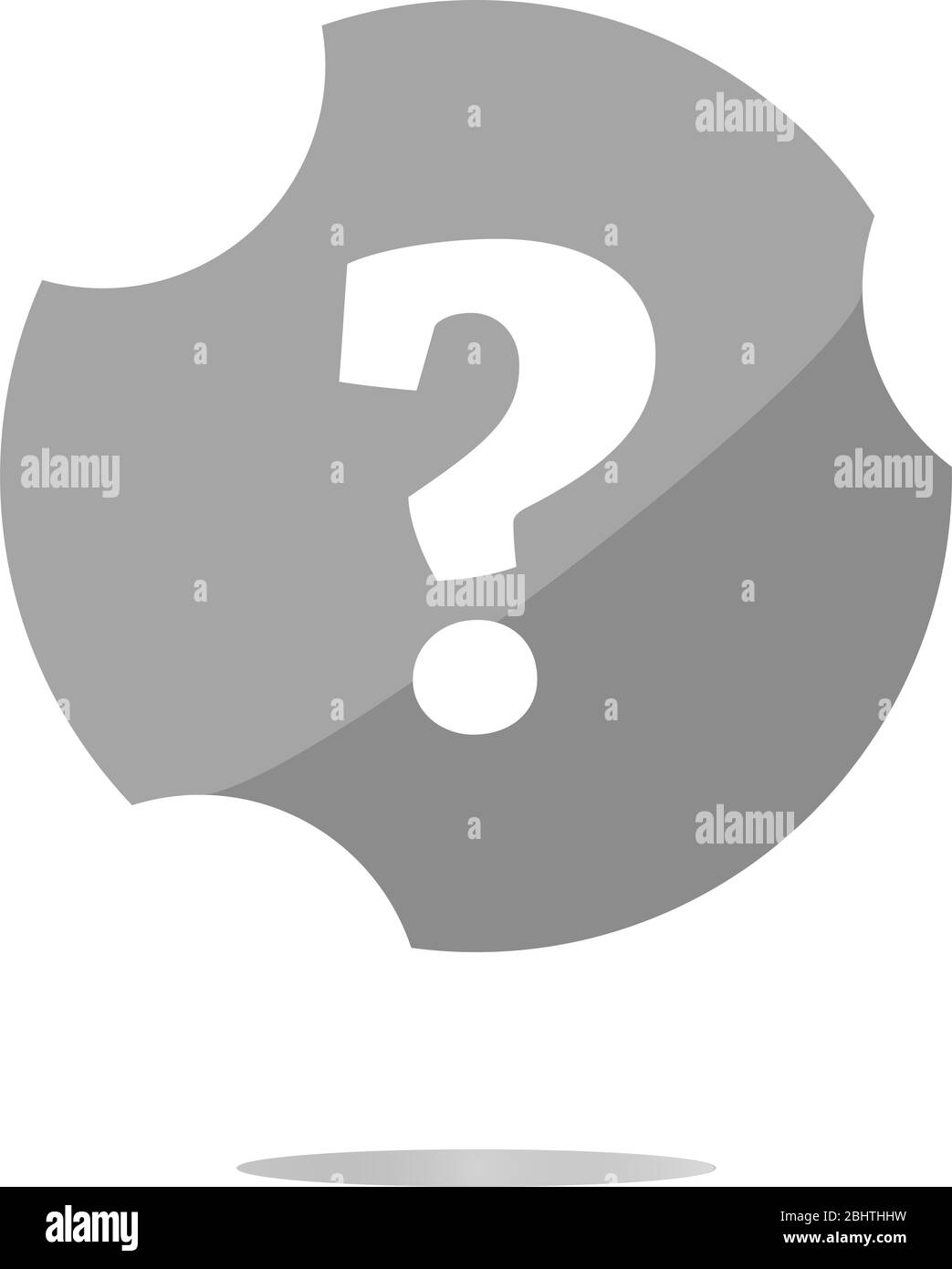 Question Mark Icon Web Button . Flat sign isolated on white background ...