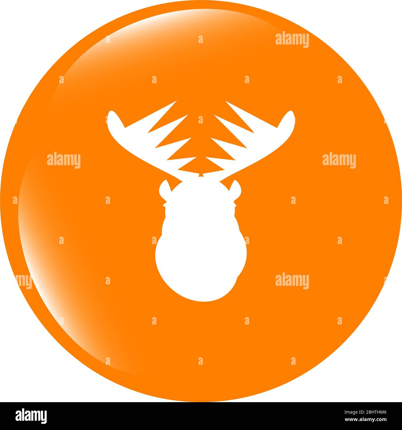 Deer head icon hi-res stock photography and images - Alamy