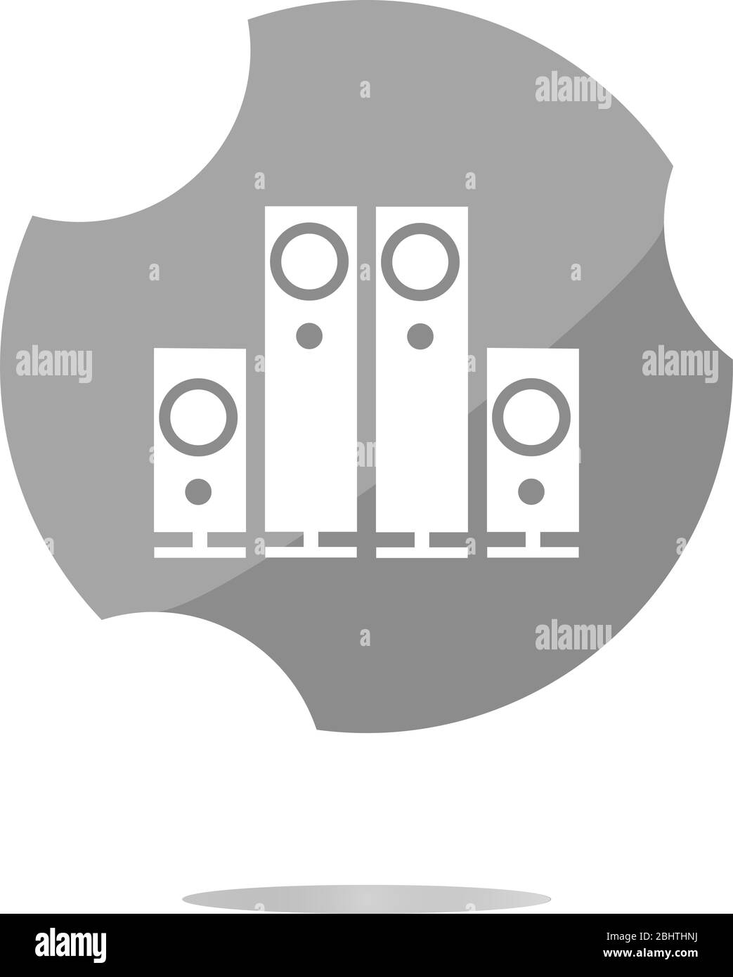 Speaker. Button. icon isolated on white background Stock Photo - Alamy
