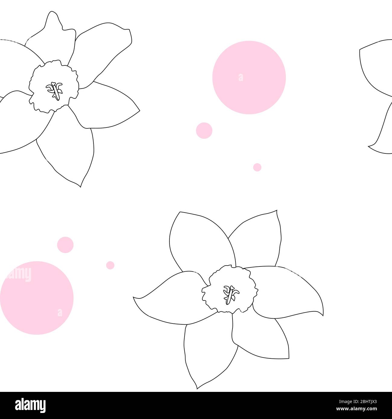 Abstract Spring Flower Seamless Pattern Background. Vector Illustration ...