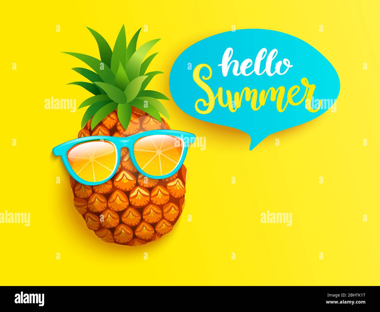 Pineapple top view Stock Vector Images - Alamy