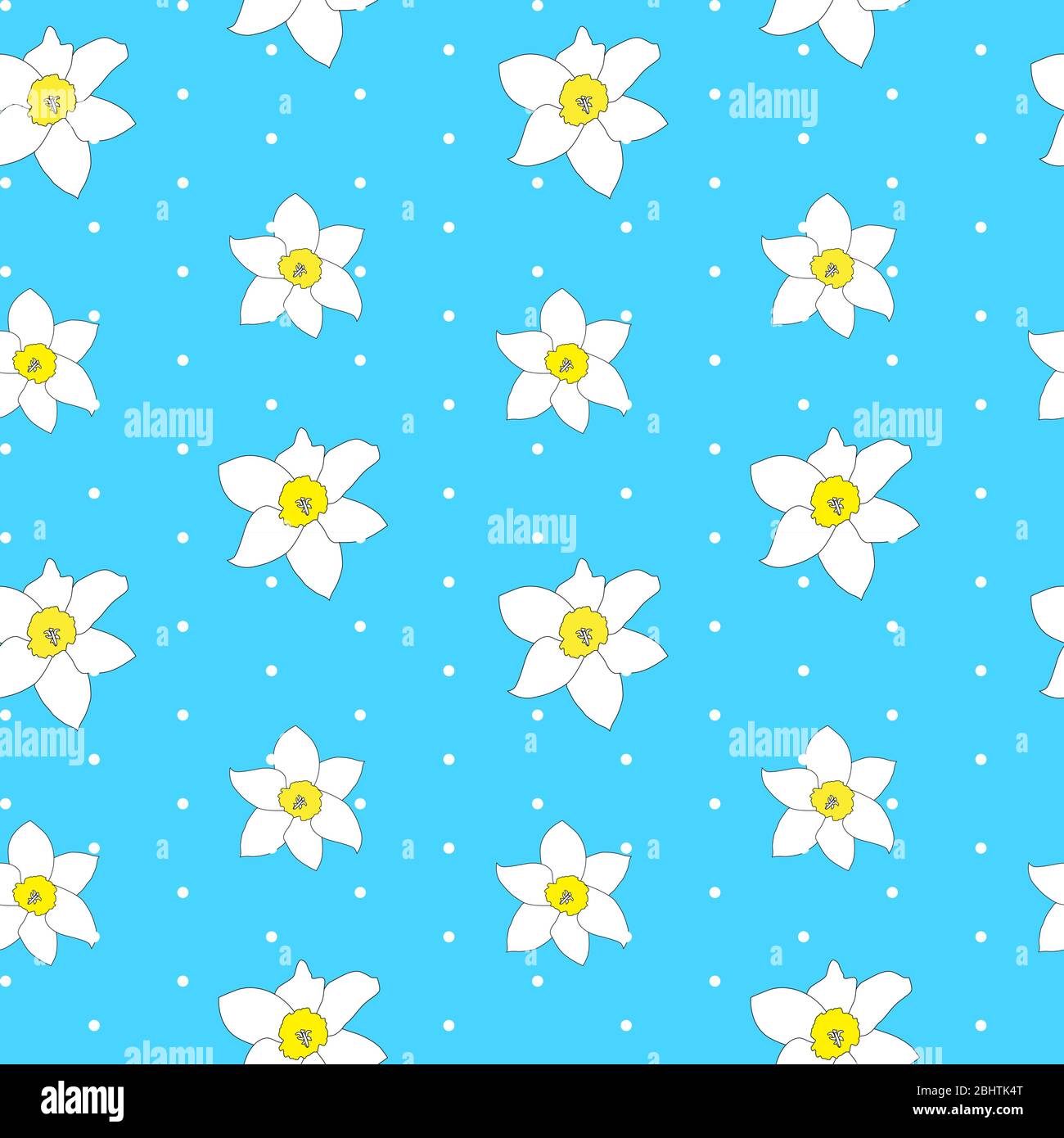 Abstract Spring Flower Seamless Pattern Background. Vector Illustration ...