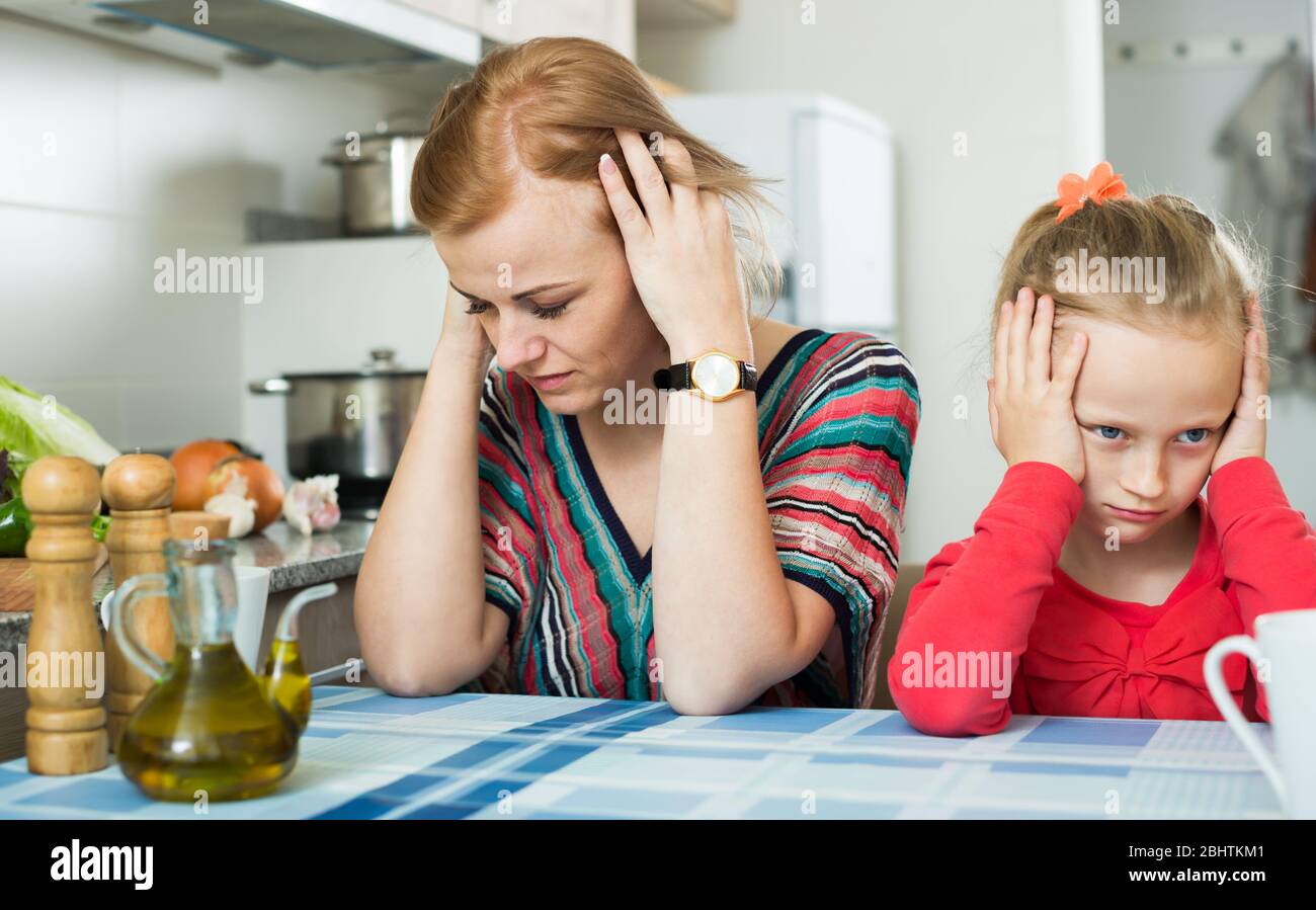 Adult frustrated mom scolding little kid at home Stock Photo - Alamy