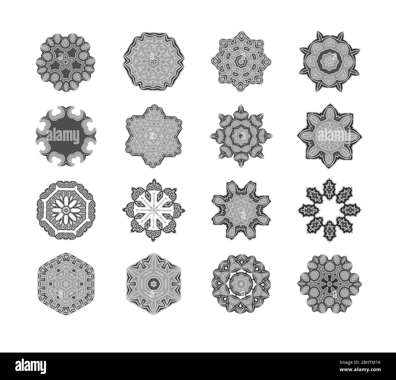 Circular motif white background graphic Black and White Stock Photos ...