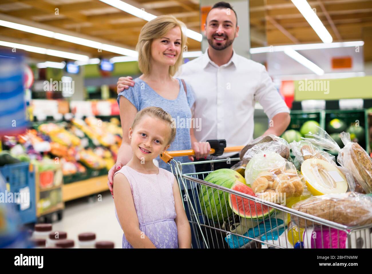 Positive girl having shopping hi-res stock photography and images - Alamy