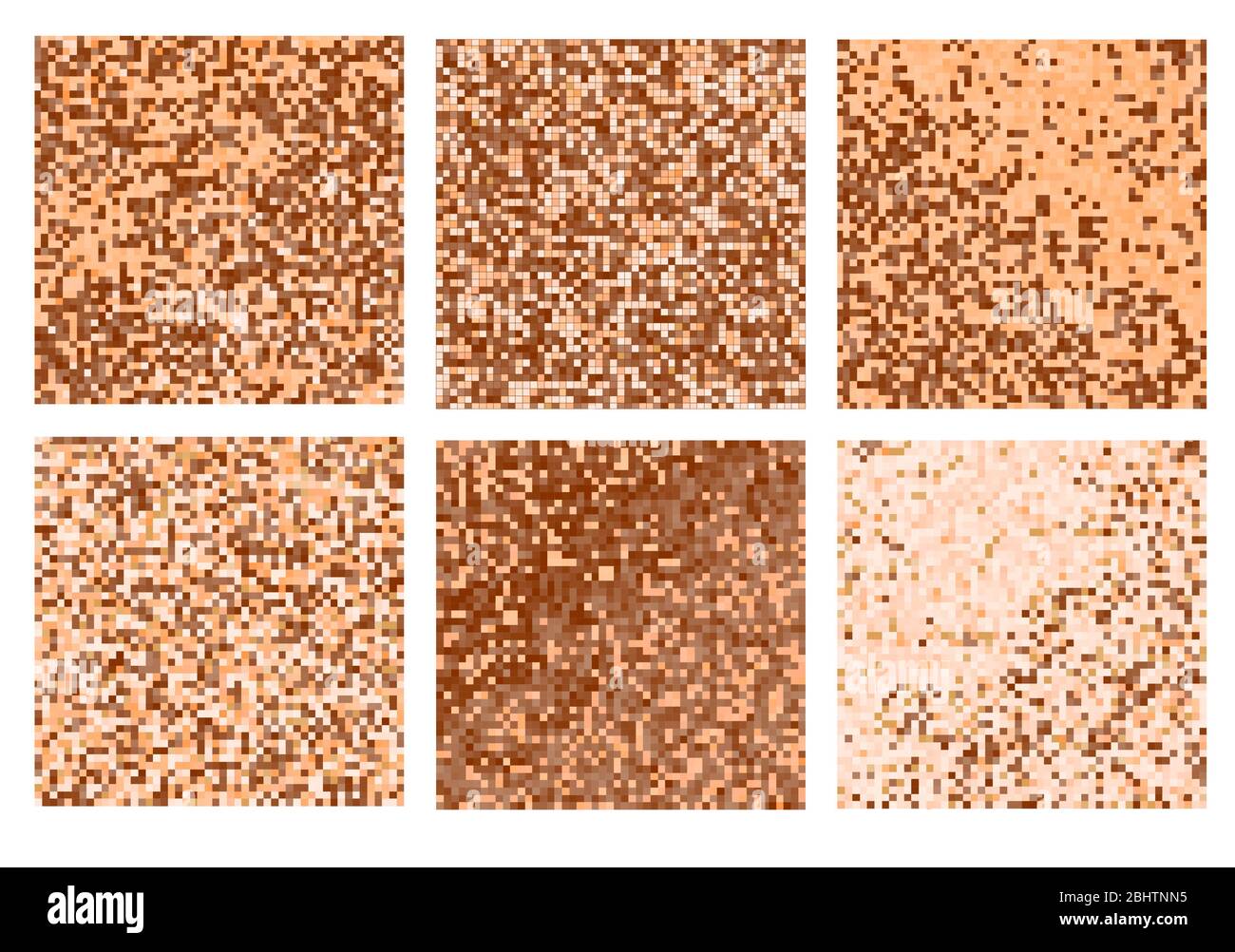 Abstract square pixel mosaic art background set Stock Photo - Alamy