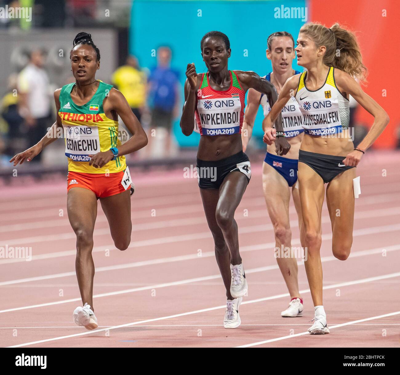 DOHA - QATAR - OCT 2: Tsehay Gemechu (ETH), Margaret Chelimo Kipkemboi ...