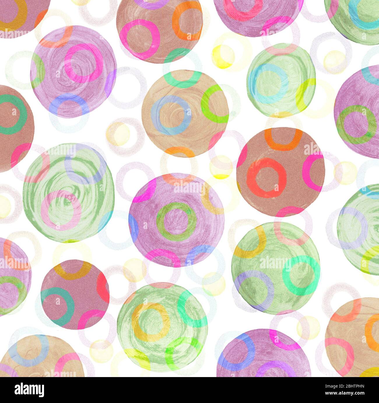 Watercolor simple polka dot pattern. Abstract watercolor pattern with ...