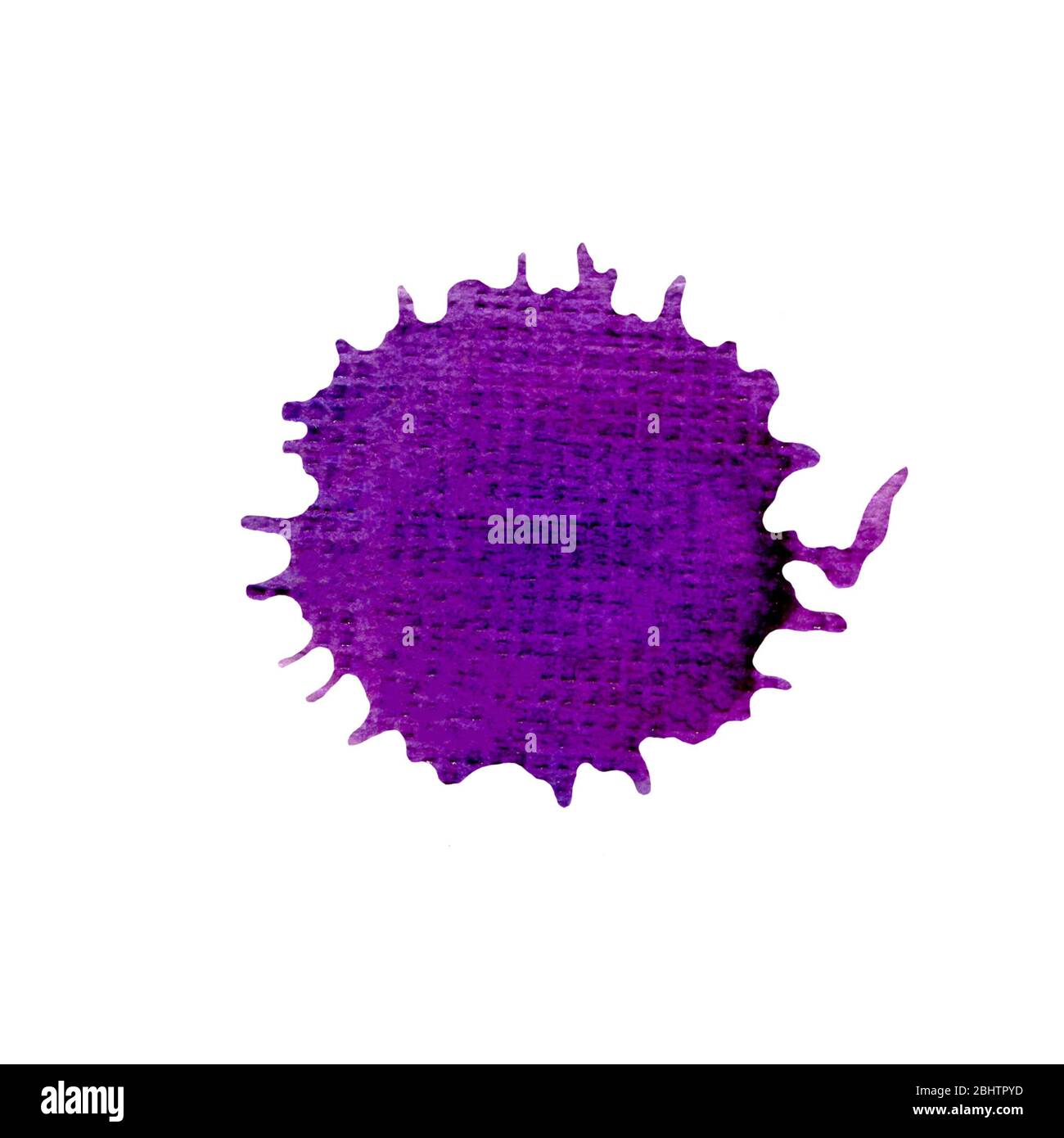 Purple abstract watercolor spot isolated on white backgrounds. Colorful ...