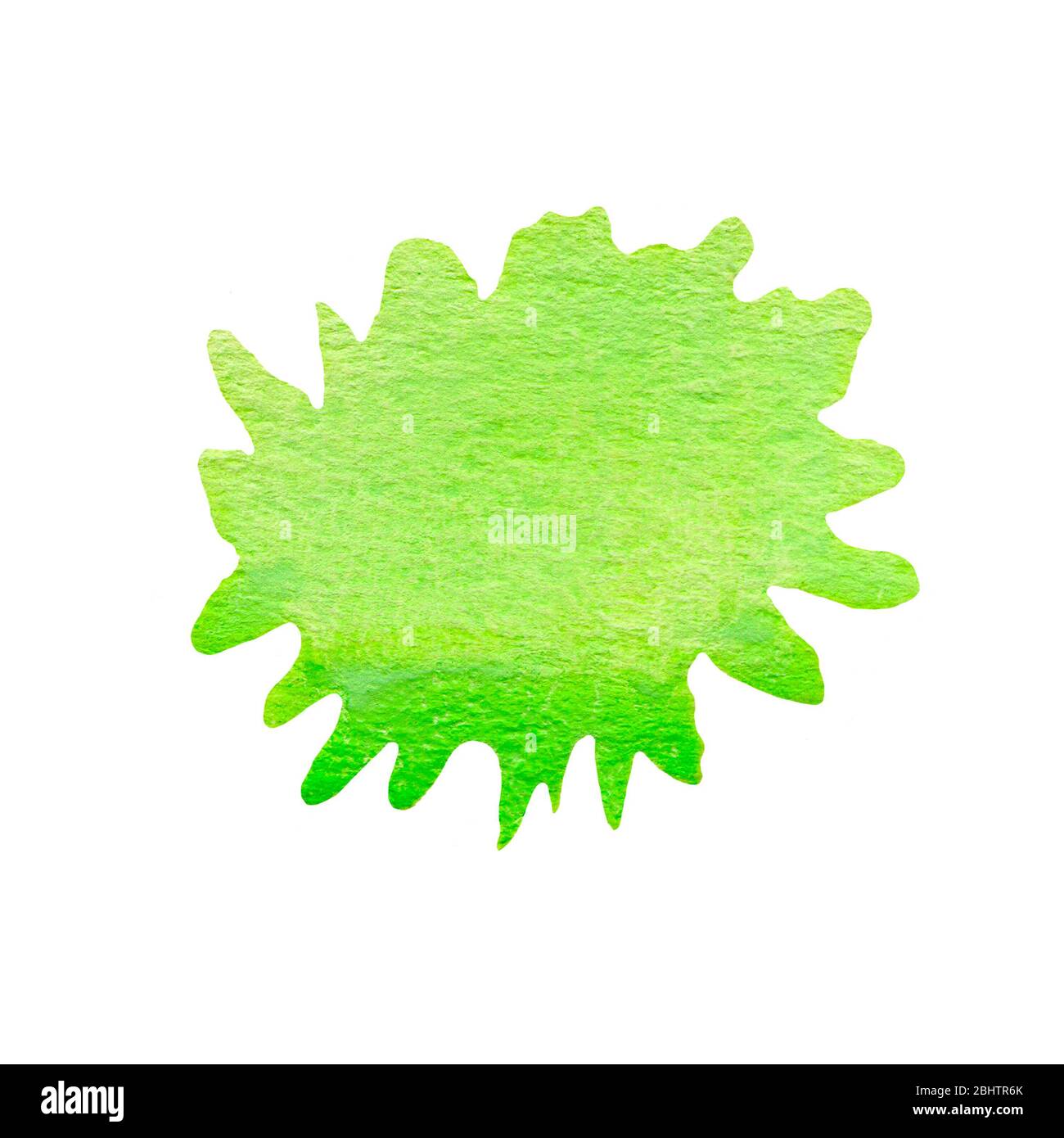 Watercolor green paint splash. Abstract artistic green blot. Grunge ...