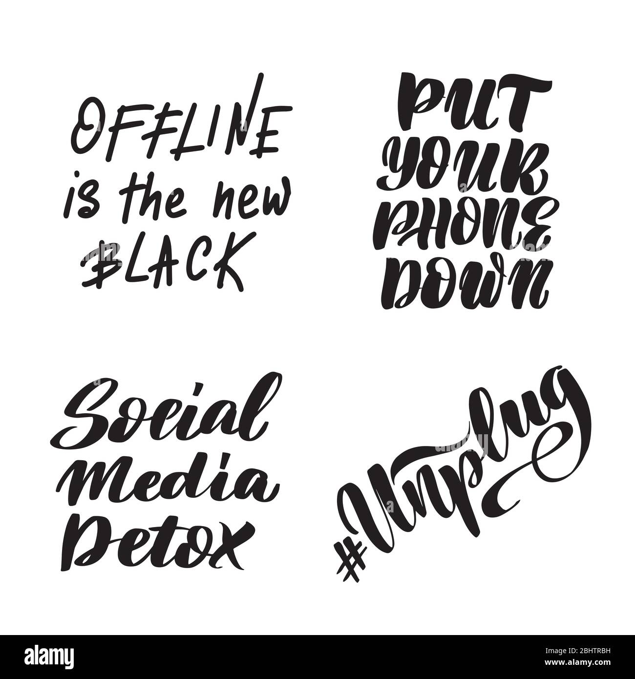 Vector calligraphy illustration isolated on white background Stock ...