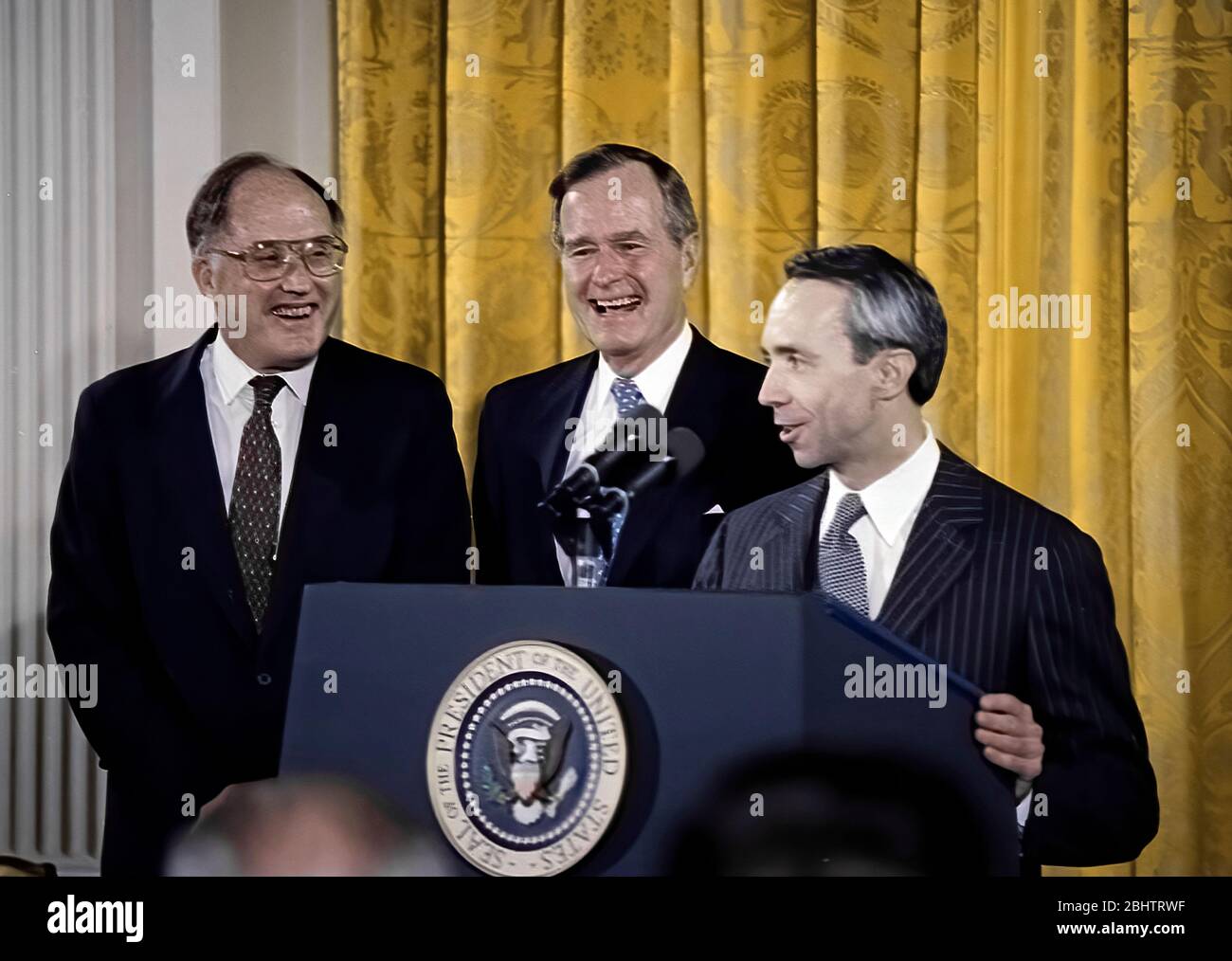 Washington DC, USA, September 13, 1990. Justice David Souter delivers ...