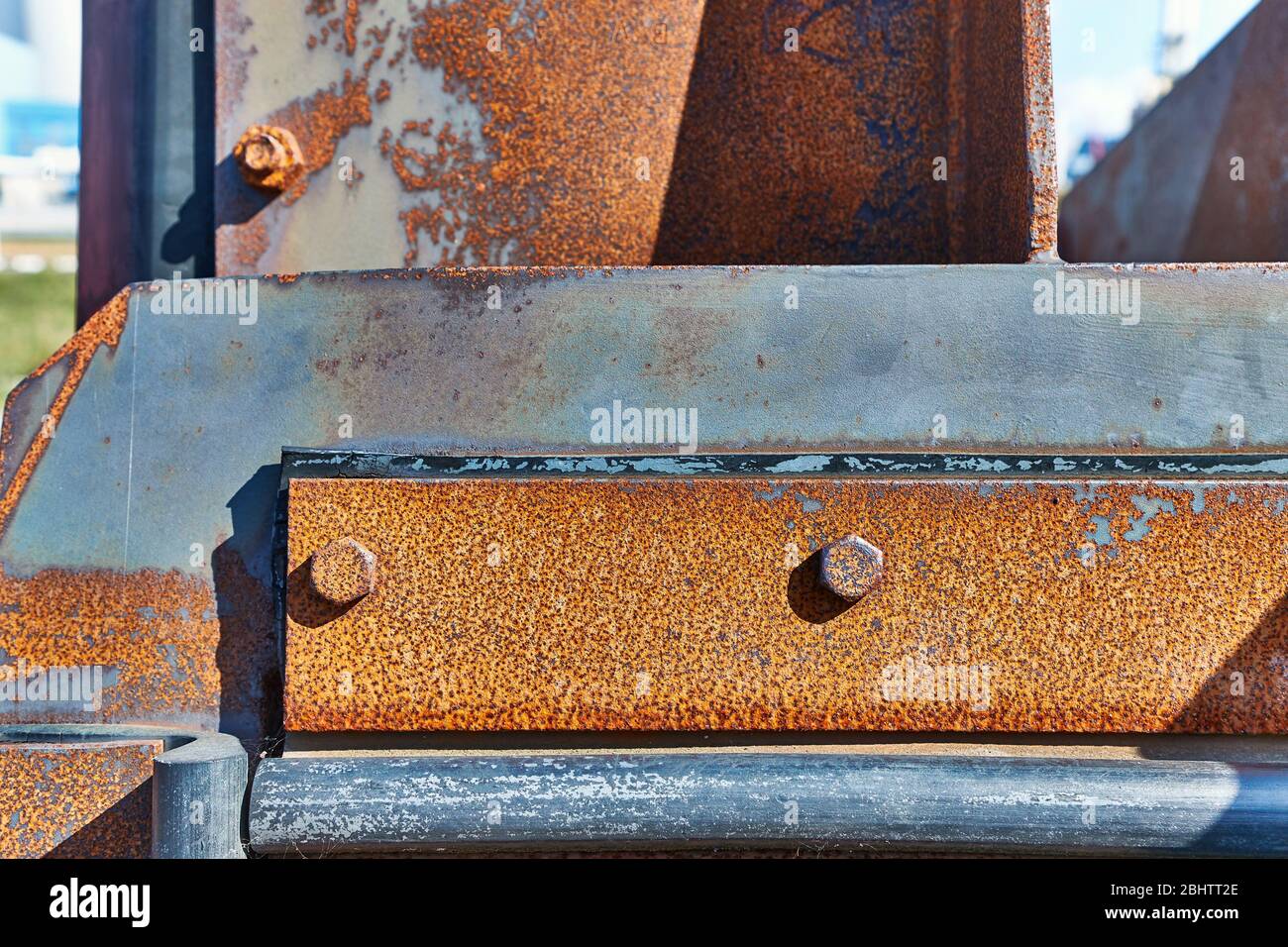 Rusty industrial metal structure Stock Photo - Alamy