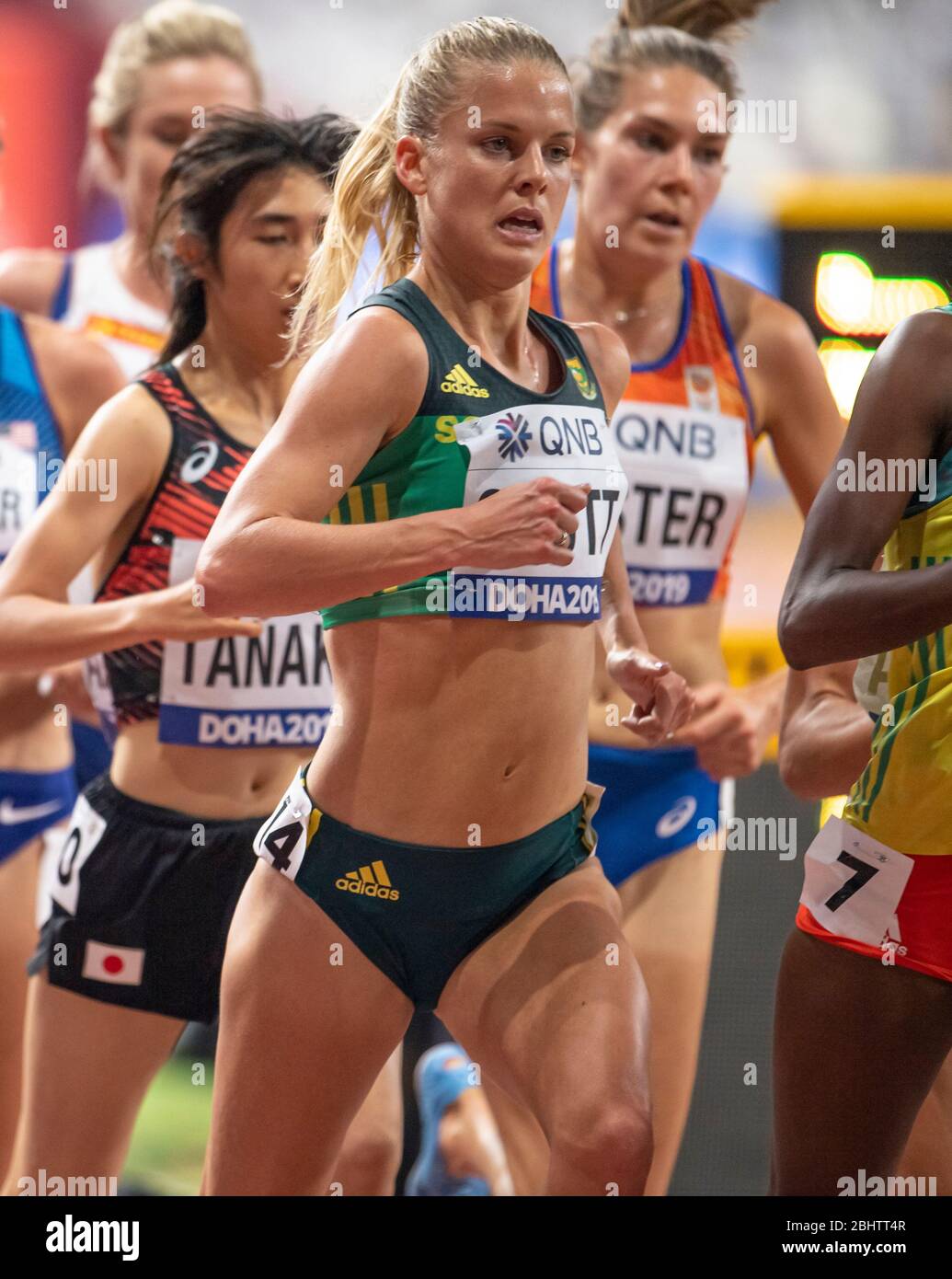 DOHA - QATAR - OCT 2: Dominique Scott (RSA) competing in the women 5000m heats during day six of ...