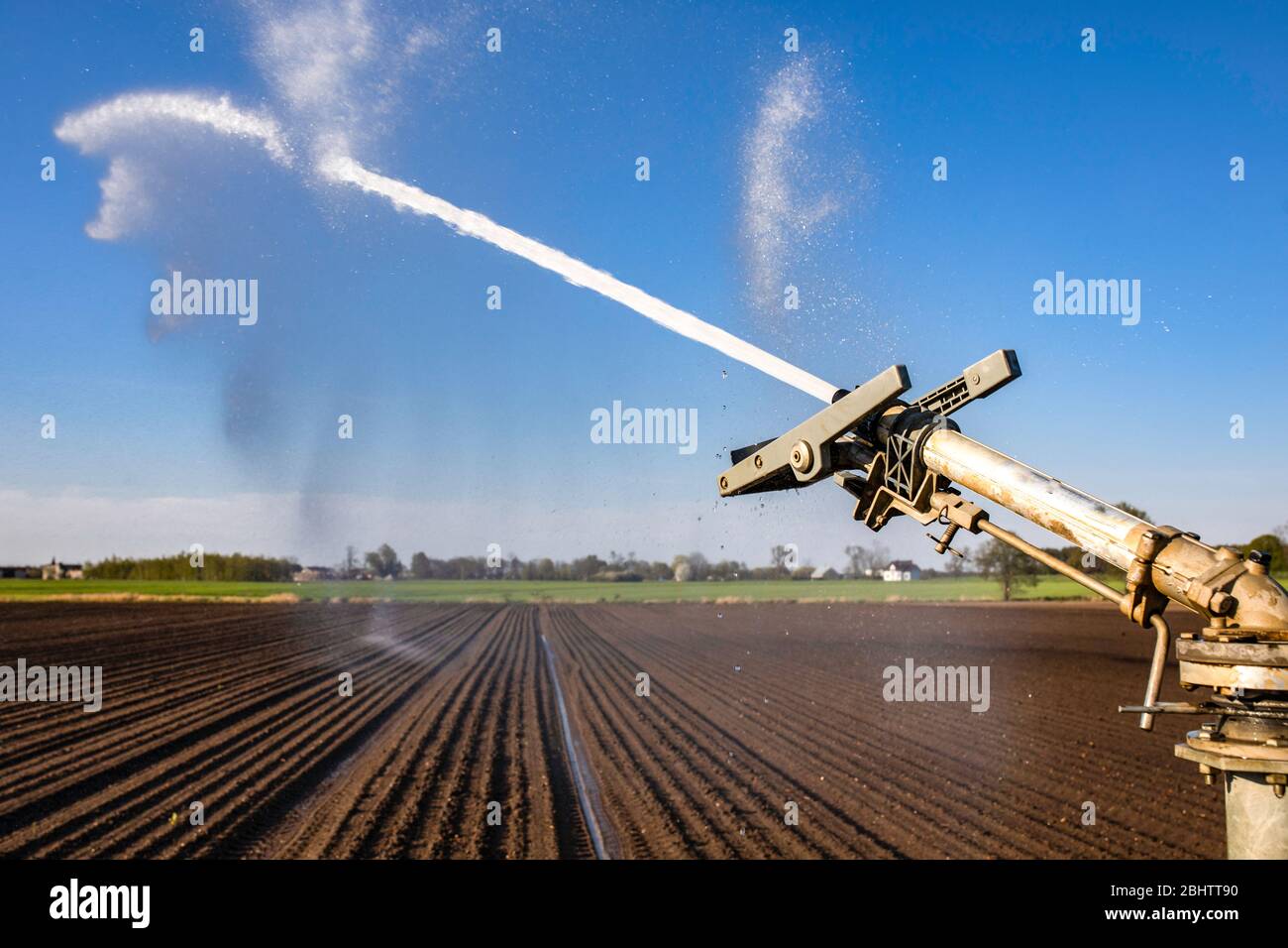 Water cannon irrigation, drought in Poland Stock Photo - Alamy