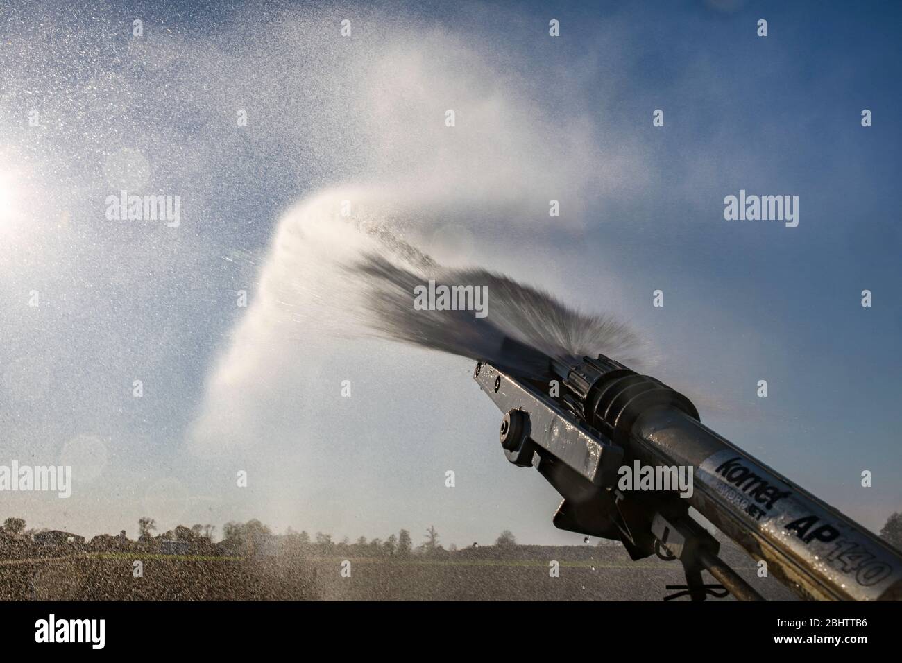 Water cannon irrigation, drought in Poland Stock Photo - Alamy