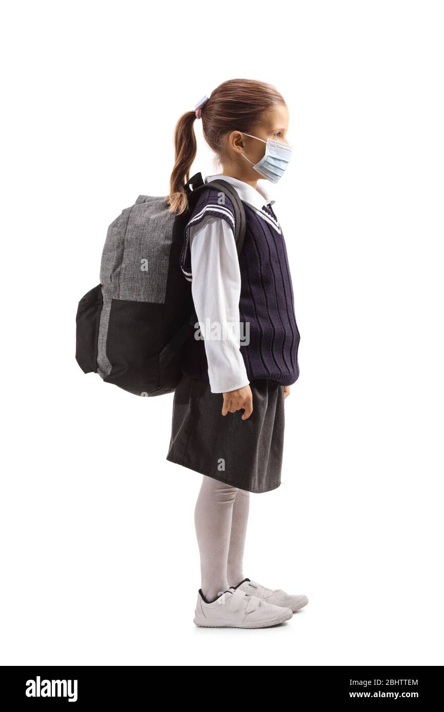 School girl profile school uniform Cut Out Stock Images & Pictures - Alamy