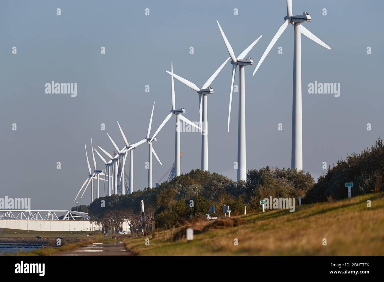 Wind tubines spinning Stock Photo - Alamy