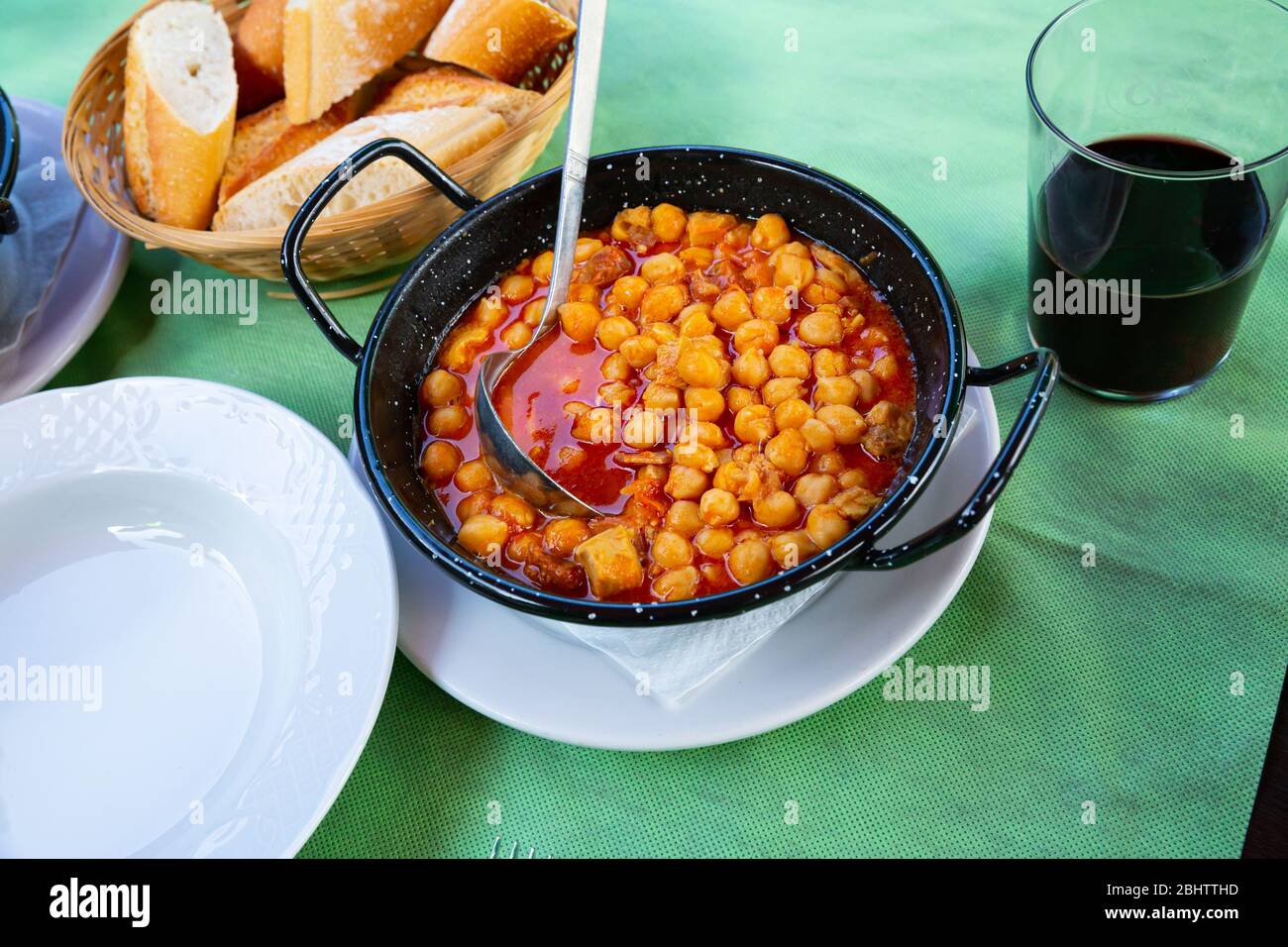 Image of healthy food of chickpeas with tripe with red sauces Stock ...