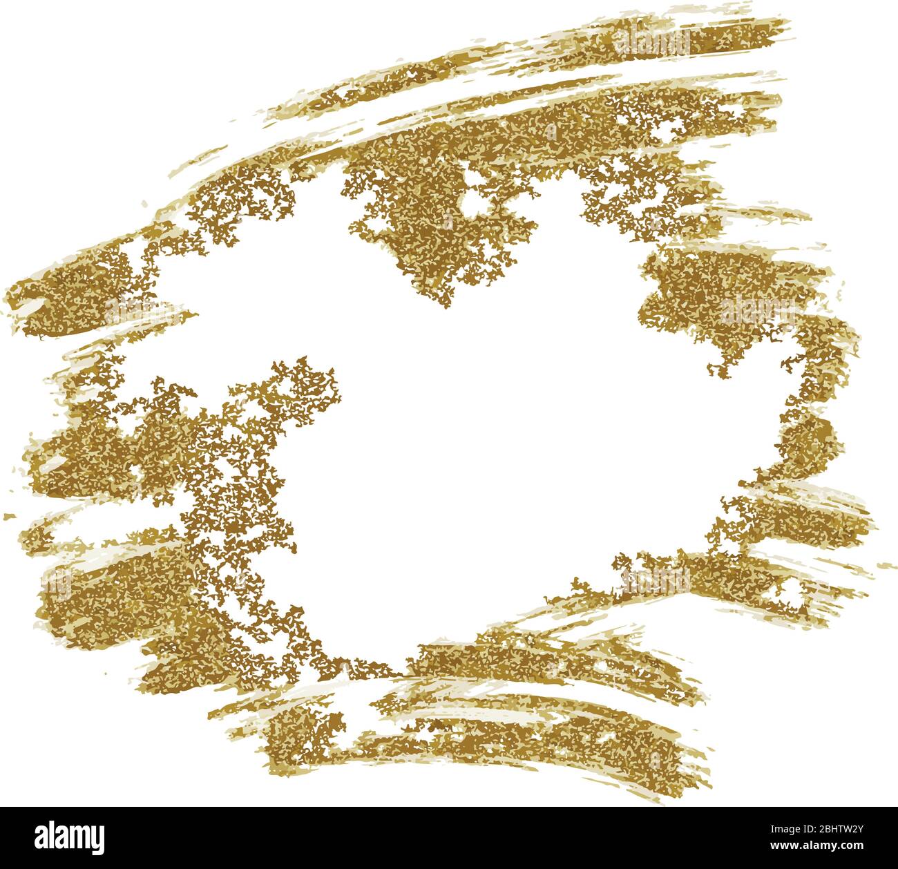 Vector illustration hand drawing gold brush stroke paint background for ...