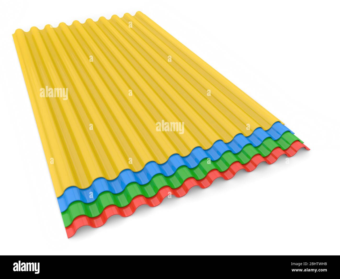 Metal slate for construction on a white background. 3d render ...