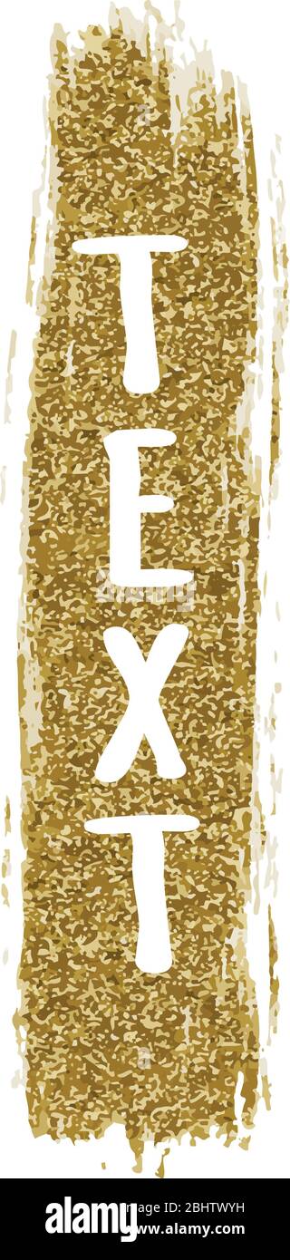 Vector illustration hand drawing gold brush stroke paint background for ...