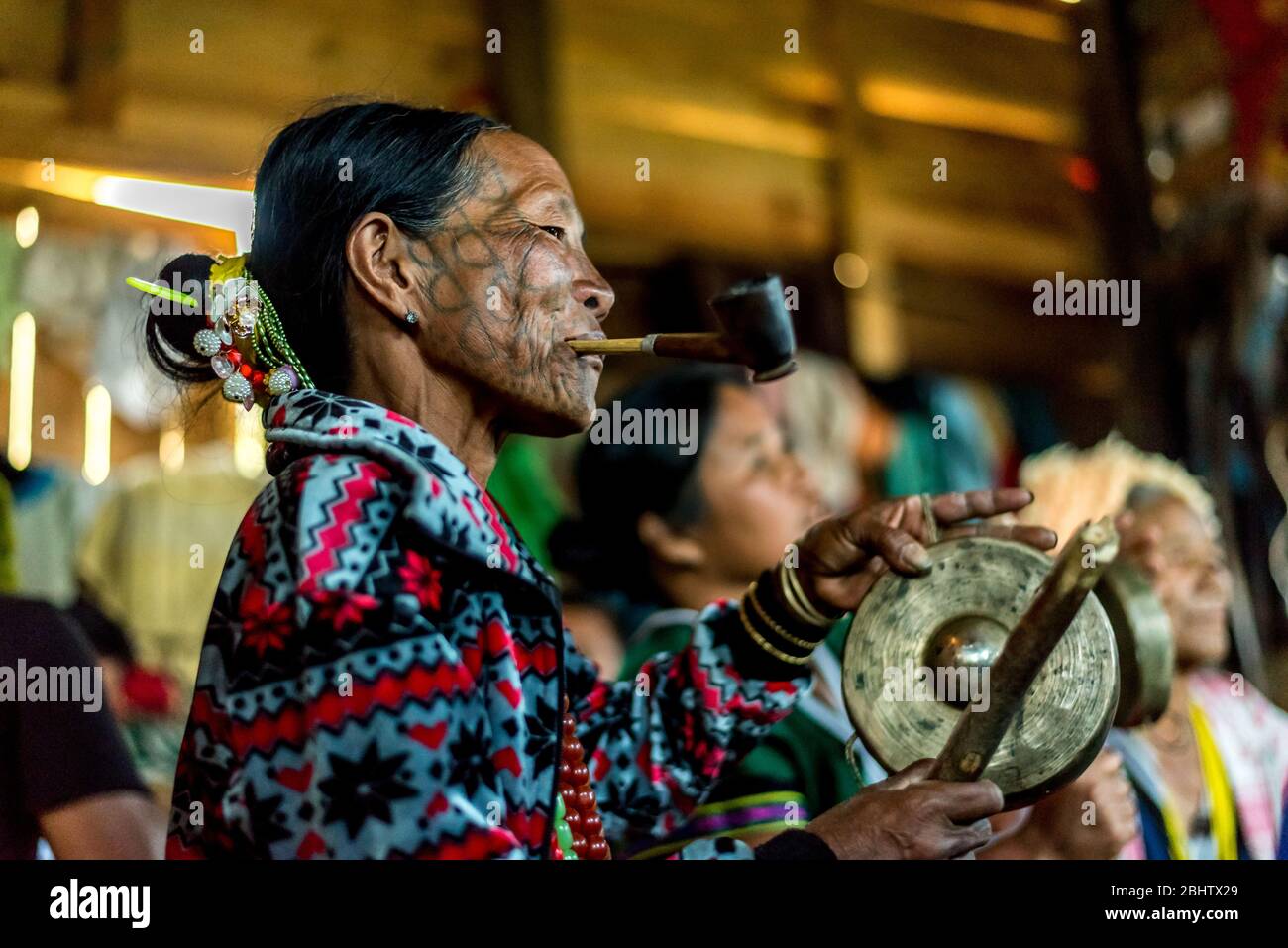 Ethnic Chin party, Mindat, Myanmar Stock Photo - Alamy