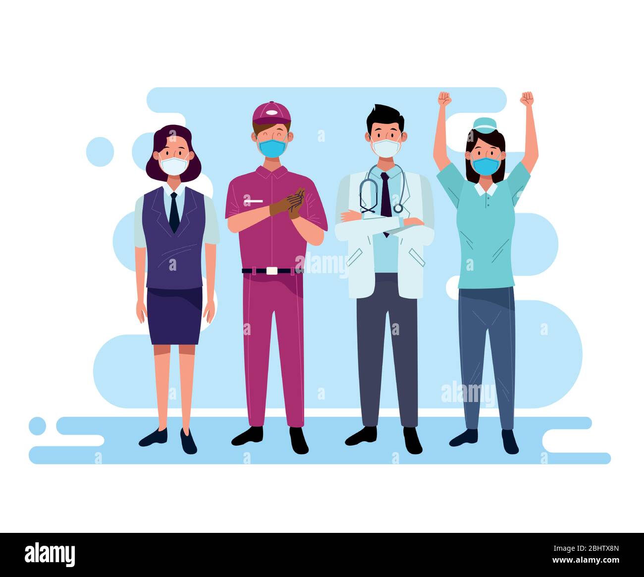 Workers face mask using Stock Vector Images - Alamy