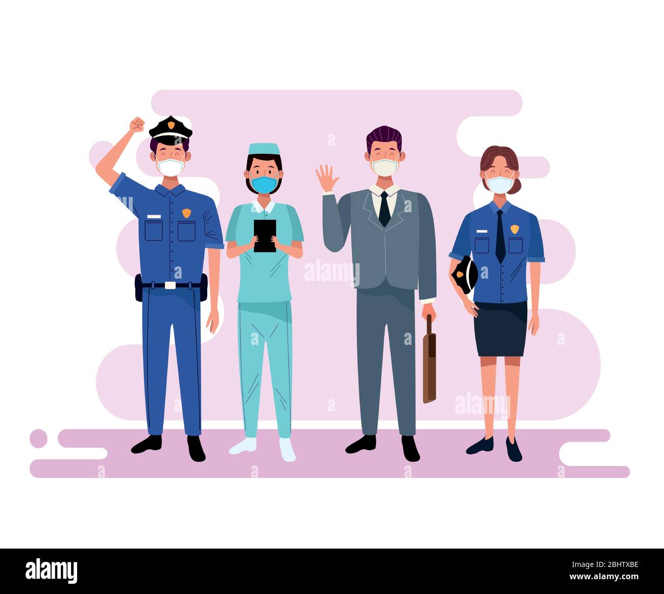 Workers face mask using Stock Vector Images - Alamy