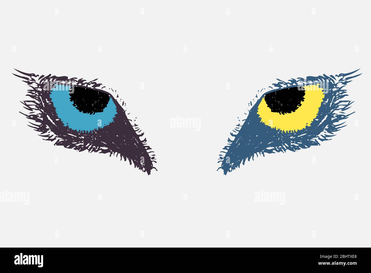 The eyes of a wild animal drawn by hand Stock Vector Image & Art - Alamy
