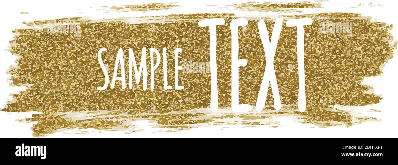 Vector illustration hand drawing gold brush stroke paint background for ...