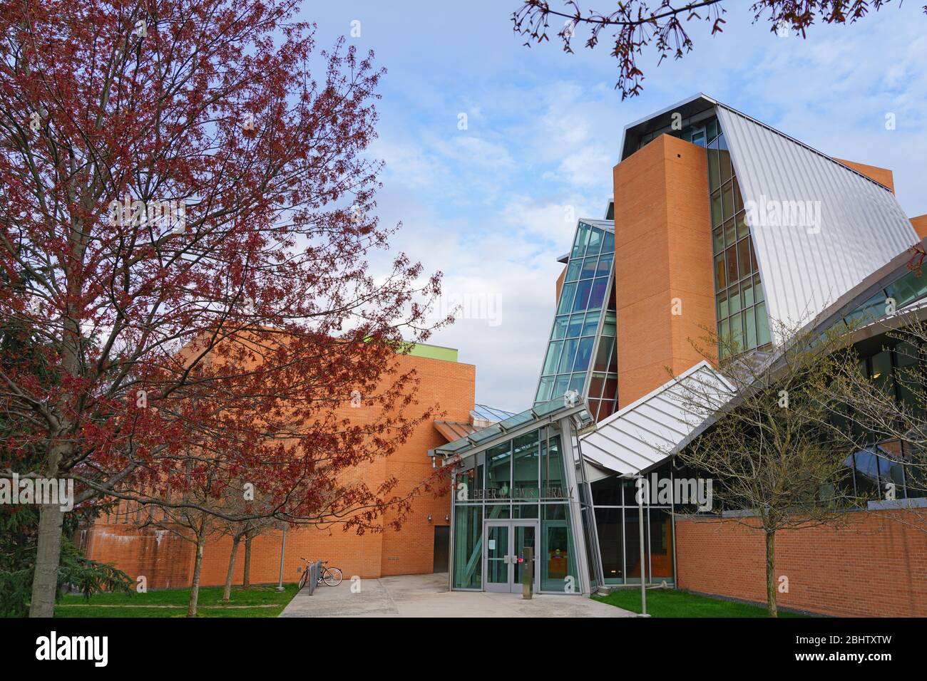 PRINCETON, NJ -5 APR 2020- Exterior view of the Lewis Science Library ...
