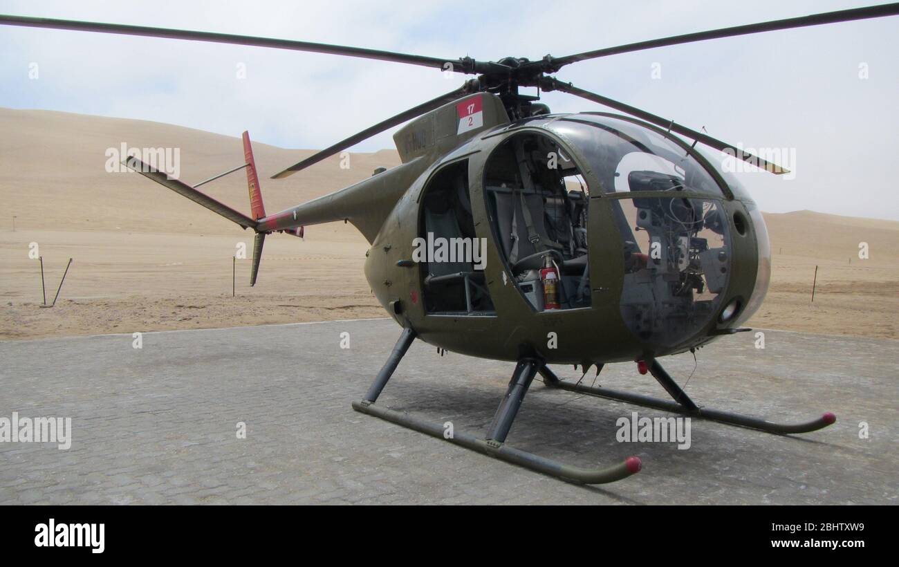 Hughes helicopter V5-HUG Namibia Stock Photo - Alamy