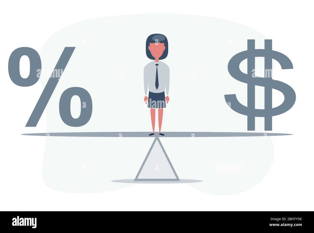 Woman percent scale Stock Vector Images - Alamy