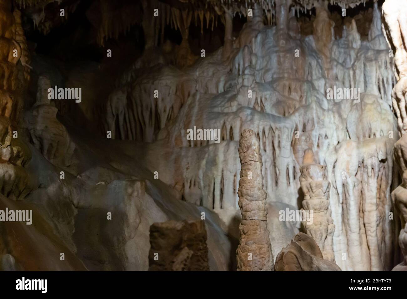 Interior view of Balcarka cave, delightful underground world of caves ...