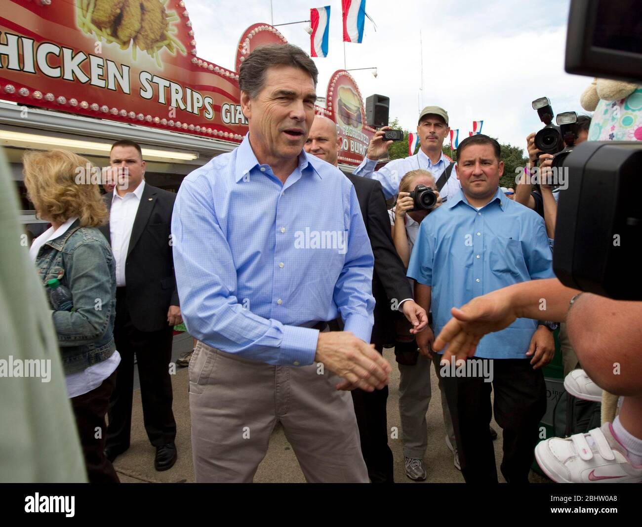 Des Moines Iowa USA, August 15, 2011: Texas governor and presidential ...